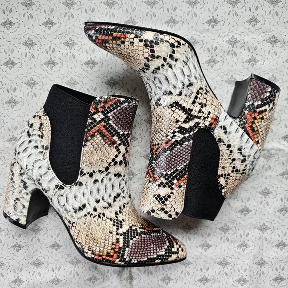 Yoki | Shoes | Yoki Snakeskin Ankle Boots | Poshmark